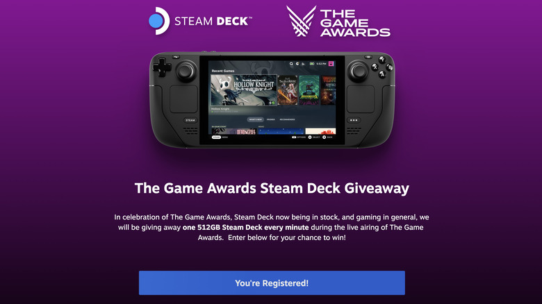 如何进入 Valve 的游戏大奖 Steam Deck 赠品 - Wwtyrd.com
