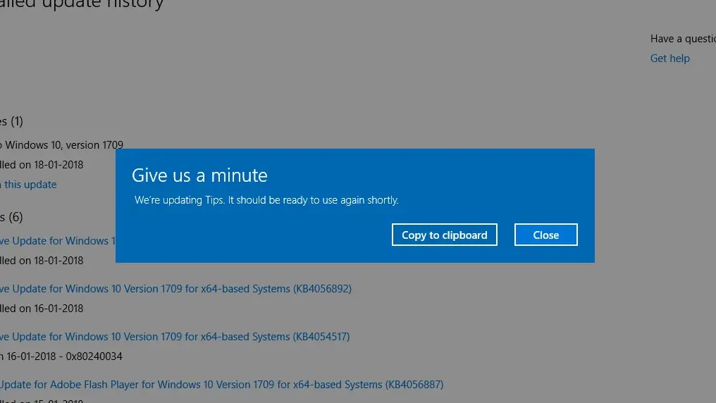 修复 Windows 10 上的“给我们一点时间”应用程序打开错误 - Wwtyrd.com