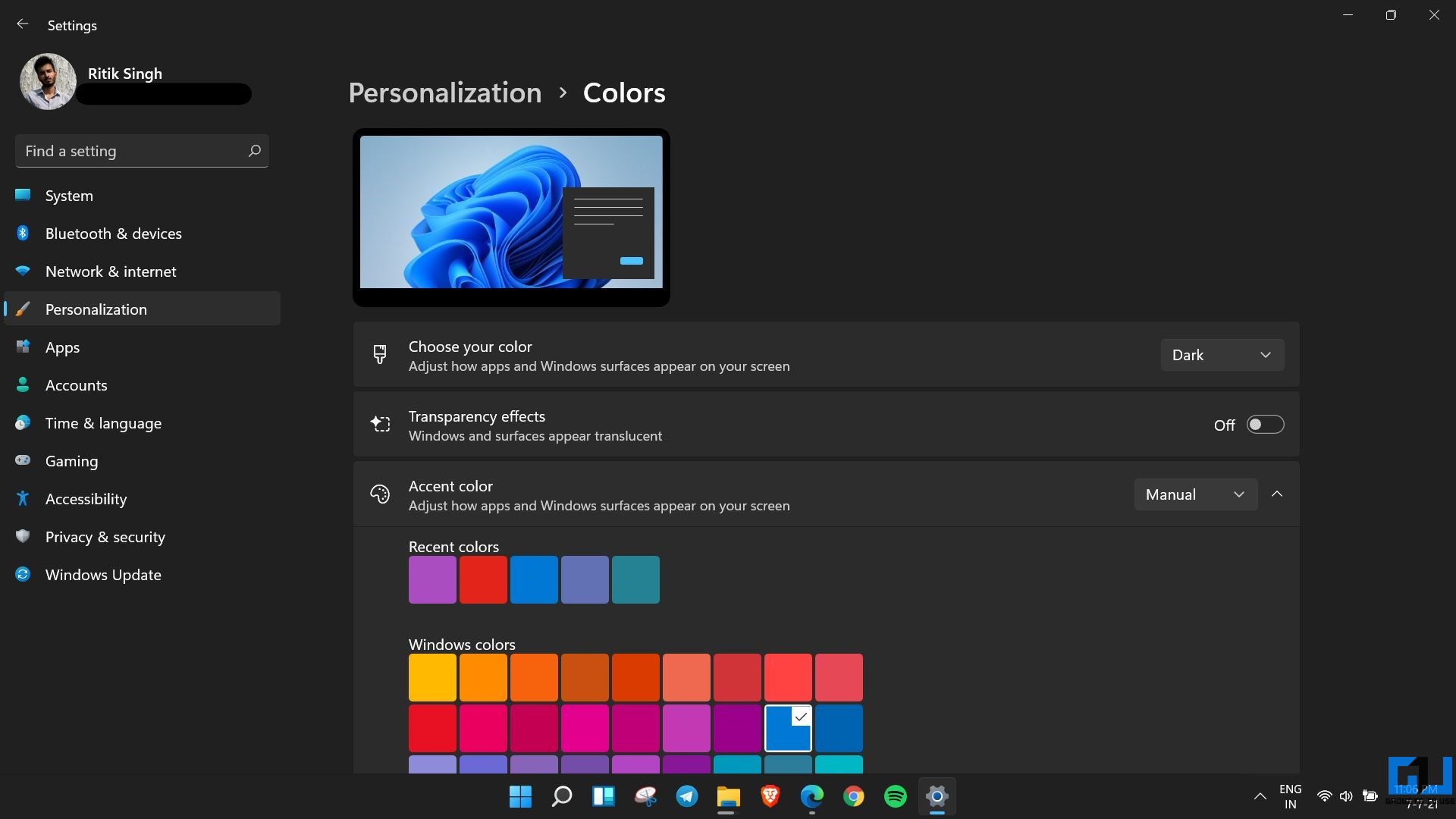 在 Windows 11 上启用深色模式的 2 种方法