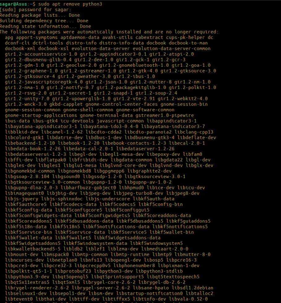 如何在 Ubuntu 2204 中卸载 Python