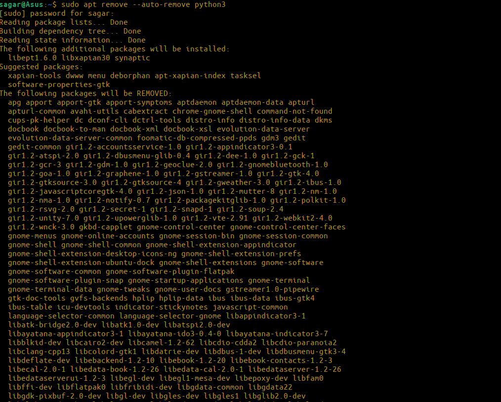 如何在 Ubuntu 2204 中卸载 Python