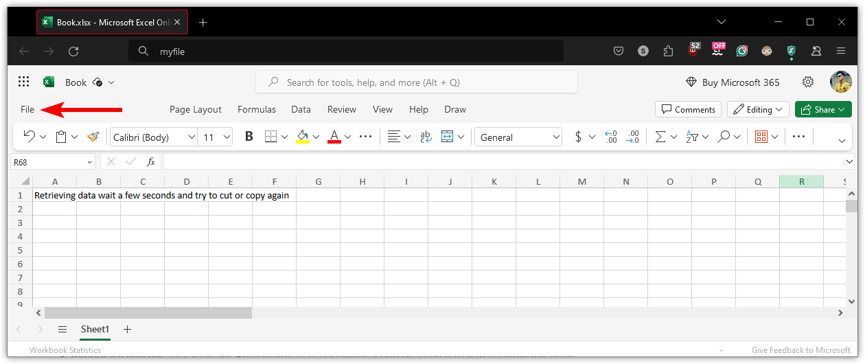 如何修复“检索数据。 Microsoft Excel 中出现“请稍等几秒钟”错误
