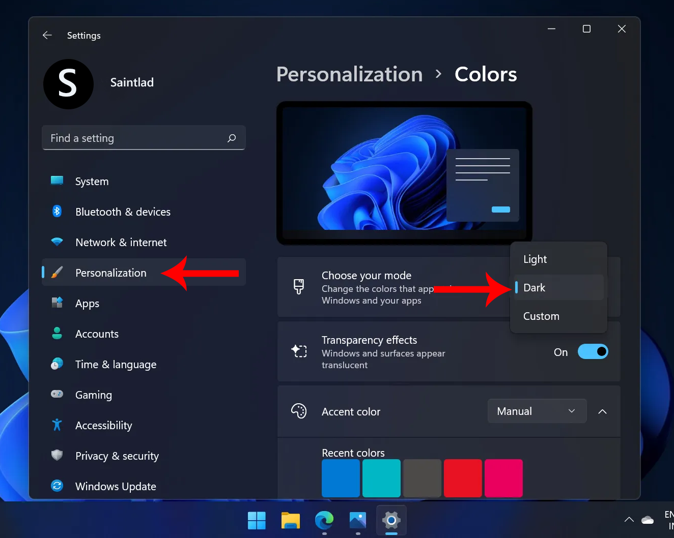 如何修复 Windows 11 卡在深色模式下