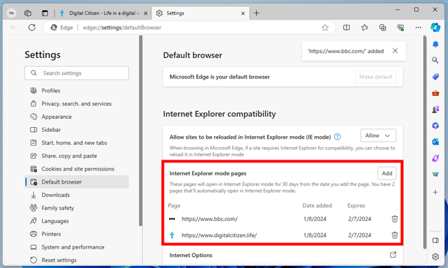 如何在 Microsoft Edge 中使用 Internet Explorer 模式 - Wwtyrd.com