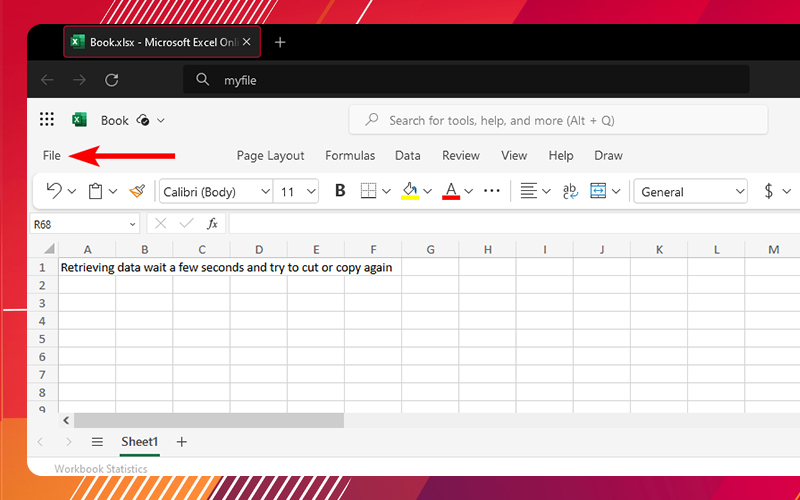 如何修復“檢索資料。 Microsoft Excel 中出現「請稍等幾秒鐘」錯誤